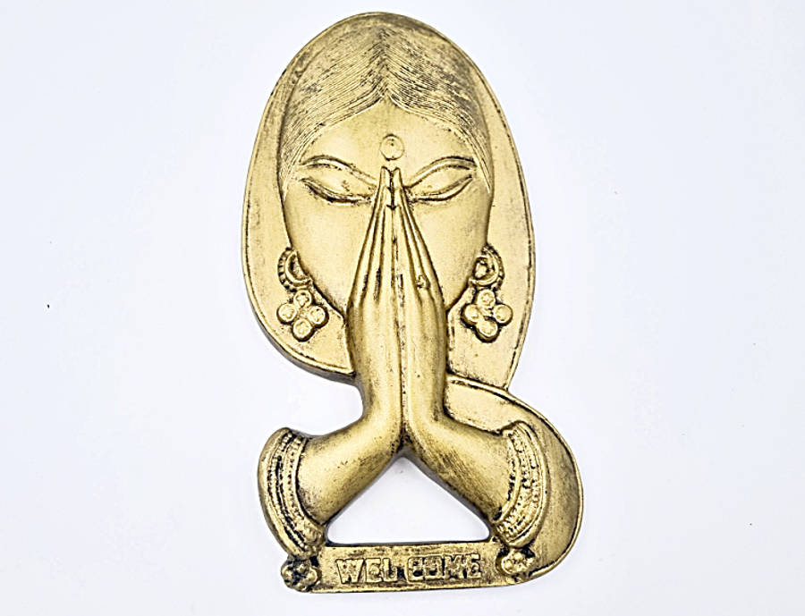 Chakras & Reiki - Namaste' Welcome Sign GOLD (28 cm) for sale in Cape ...