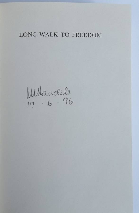 Mandela Memorabilia - Nelson Mandela Authentic Hand Signed Book Long ...