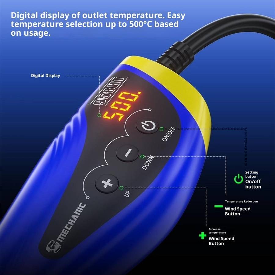 Soldering - MECHANIC 958HT Portable Digital Hot Air Gun Heat Gun ...