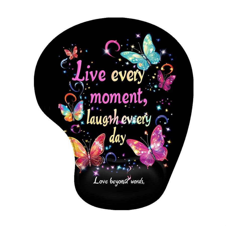 Mouse Pads - Decorative Stable Inspirational Butterfly Mouse With Wrist ...