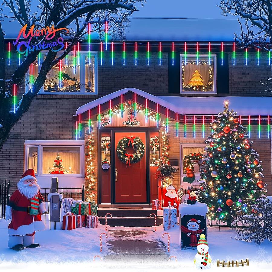 Holiday Decor - Christmas Lights Color Model 192 Led Meteor Shower Usb ...