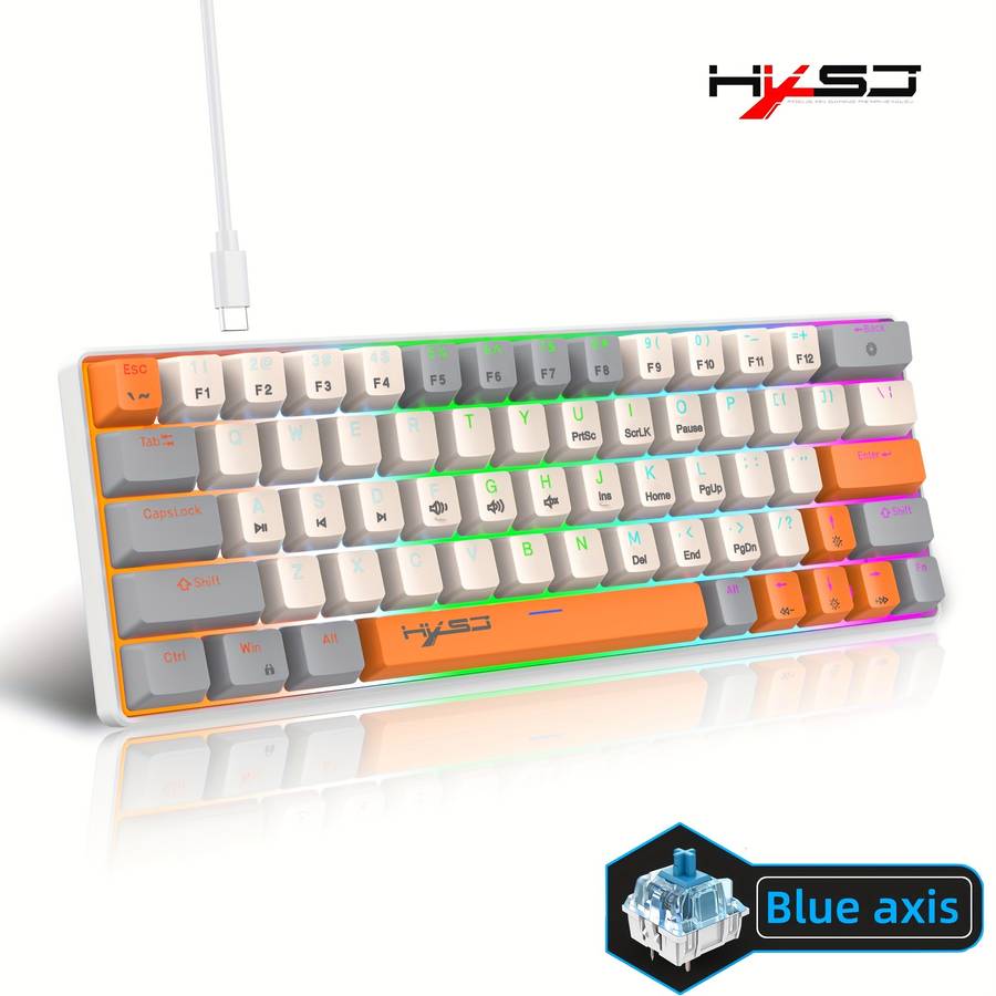 Keyboard & Mouse Bundles - V500 68-Key Mechanical Gaming Keyboard for ...