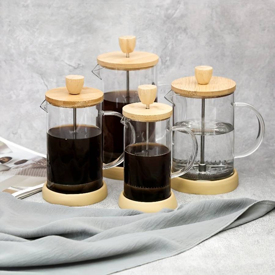 Coffee Accessories - Single Pack French Press Coffee Maker With Bamboo ...