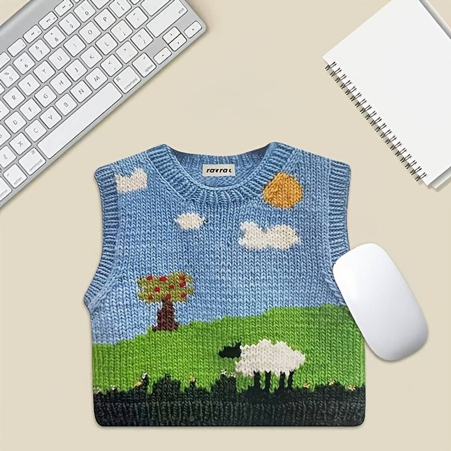 Mouse Pads - Exquisite Stable Cute Style Knitted Sweater Mouse For Home ...