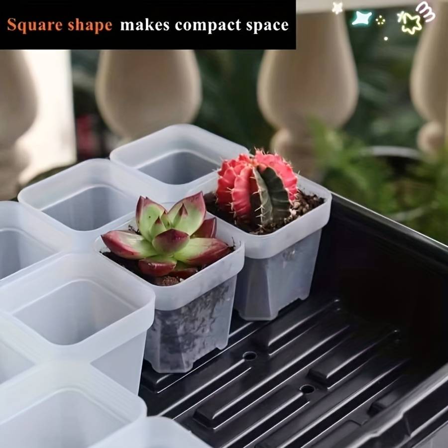 Other Gardening Supplies - 20Pcs Minimalist Mini Transparent Square ...