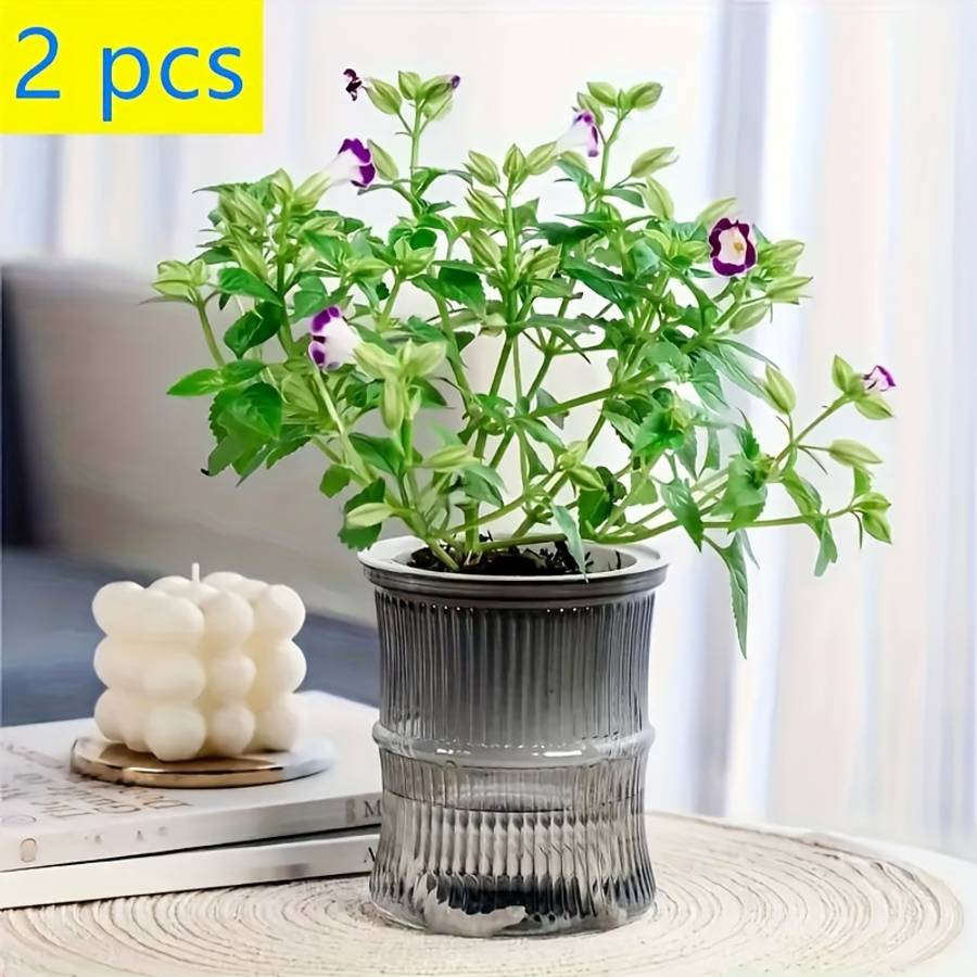 Other Gardening Supplies - 2Pcs Sleek Selfwatering Bamboo Flower Pot ...