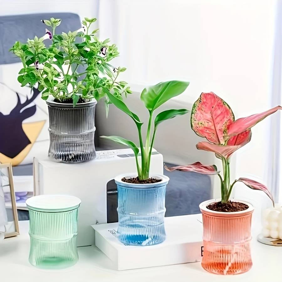 Other Gardening Supplies - 2Pcs Sleek Selfwatering Bamboo Flower Pot ...