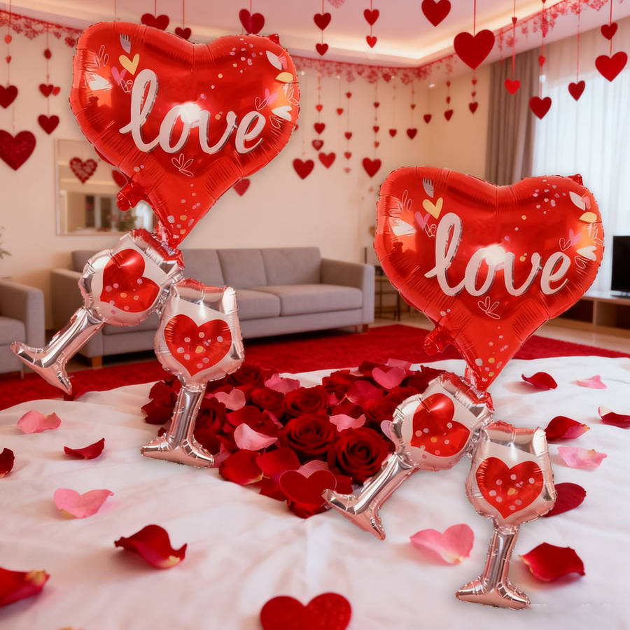 Party Decor - 2Pcs Professional Handcrafted Unique Heart Shaped ...