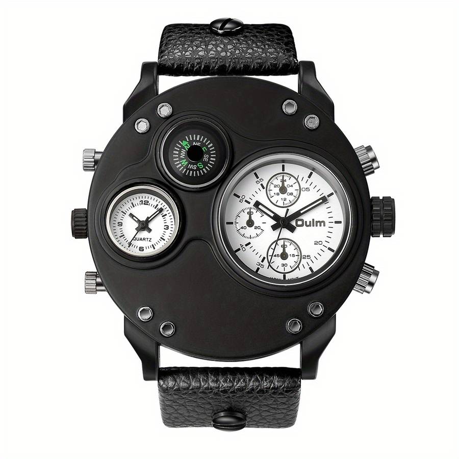 Men's Watches - Large Dial Dual Time Zone Men's Watch was listed for ...