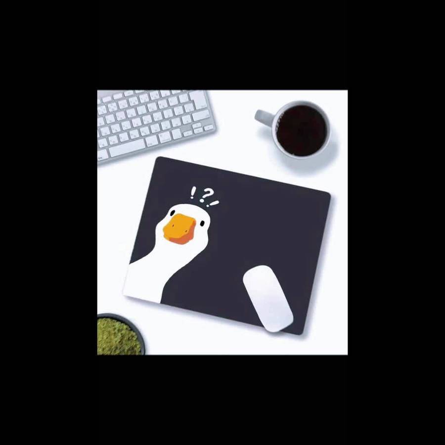 Mouse Pads - Fun Duck Design Mouse Pad Non-Slip Stitched Edge Desk Mat ...