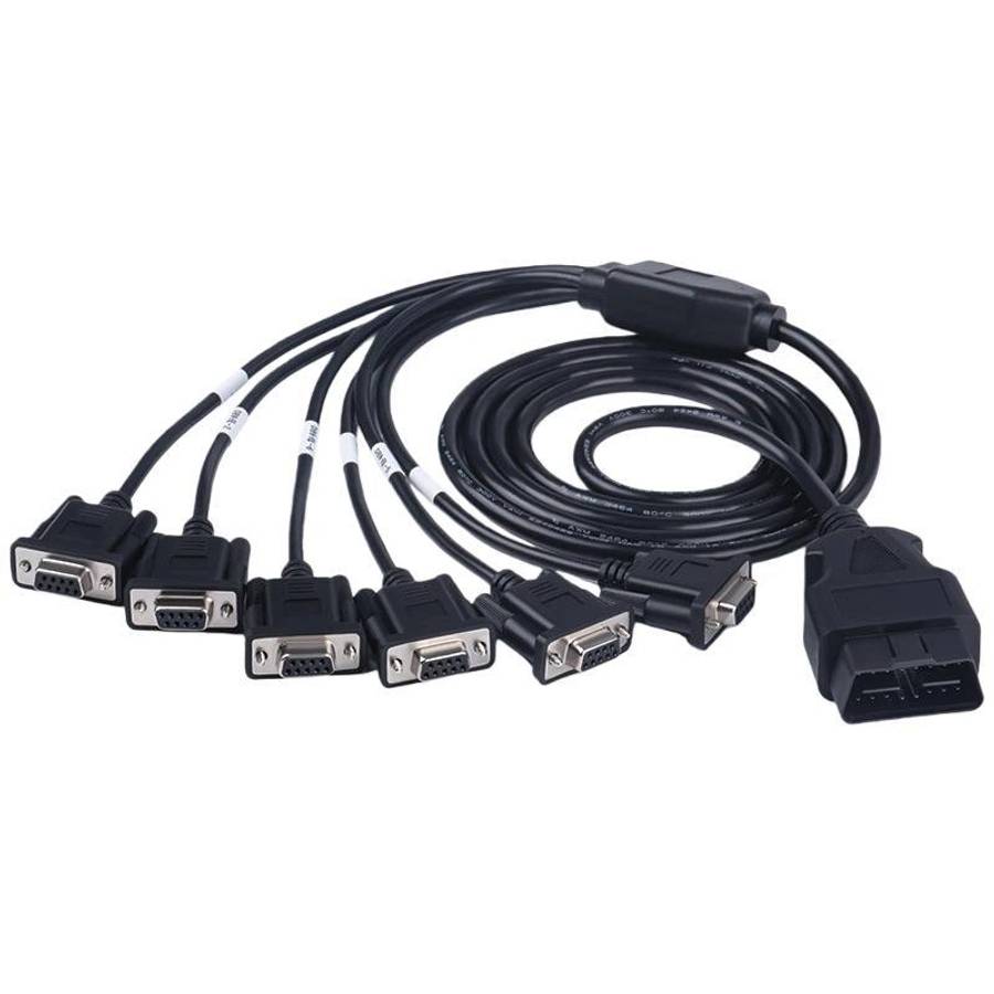 Add-Ons & Connectors - OBD2 Male To 6 DB9 Female Adapter Diagnostic ...