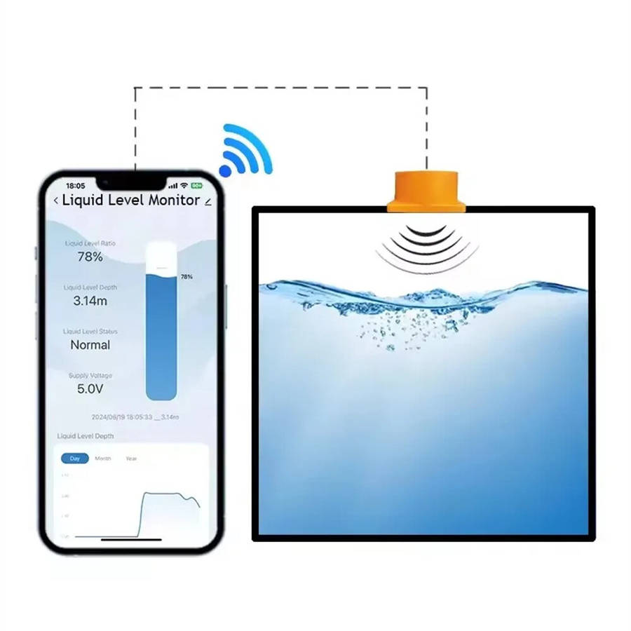 Smart Sensors - Orange - Tuya Smart WiFi Water Tank Real-time Monitor ...