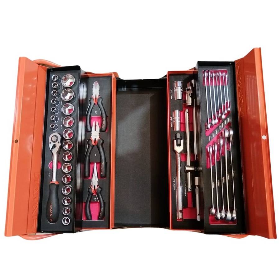 Tool Boxes & Sets - Fixman - 42 Piece Mechanic Cantilever Tool Box Set ...