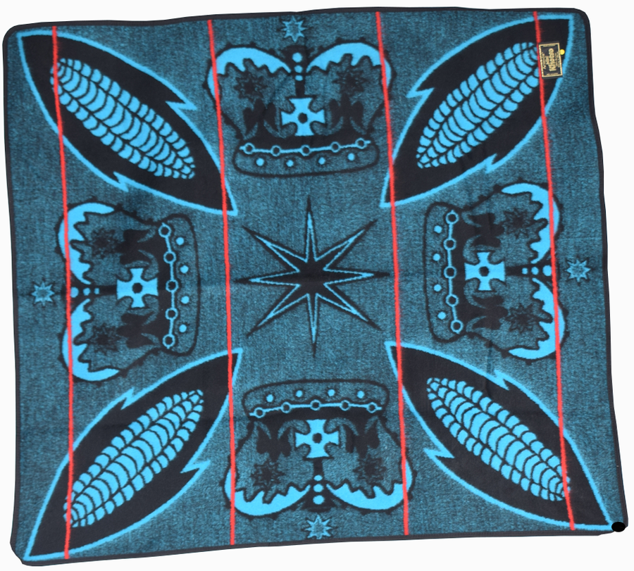 Blankets & Comforters - Mini Khotso Basotho Blanket - Turquoise Blue ...
