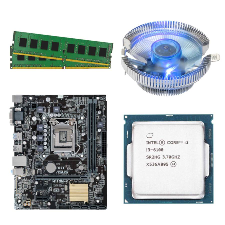 Motherboard & CPU Bundles - I3-10th, 32GB DDR4 RAM, Blue LED CPU FAN ...