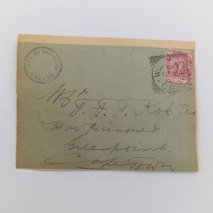 Letters - Boer War POW letter fronts back-to-back - One side posted to Mr. Kok for sale in Cape ...