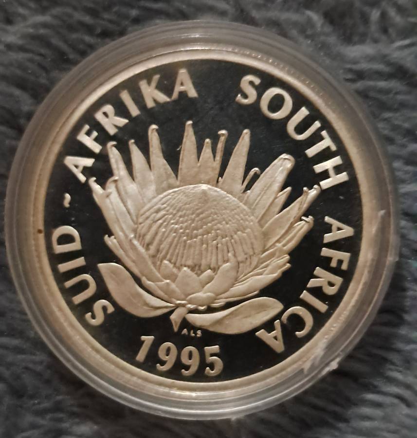 One Rand - 1995 South African Railways Silver proof 1 Rand was listed for 650.00 on 16 Oct at 15 ...