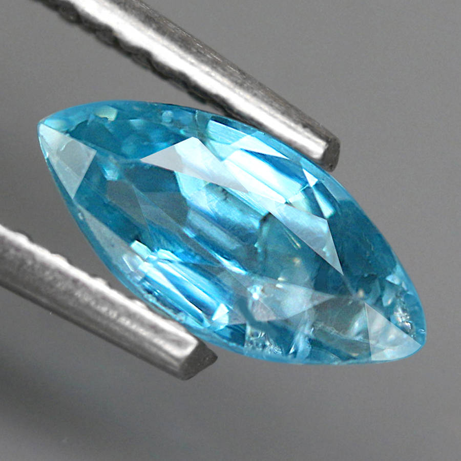 Zircon - 0.91Ct. Zircon Blue Marquise Only Heated Cambodia Gem Ultra Lustrous Ravishing! was ...