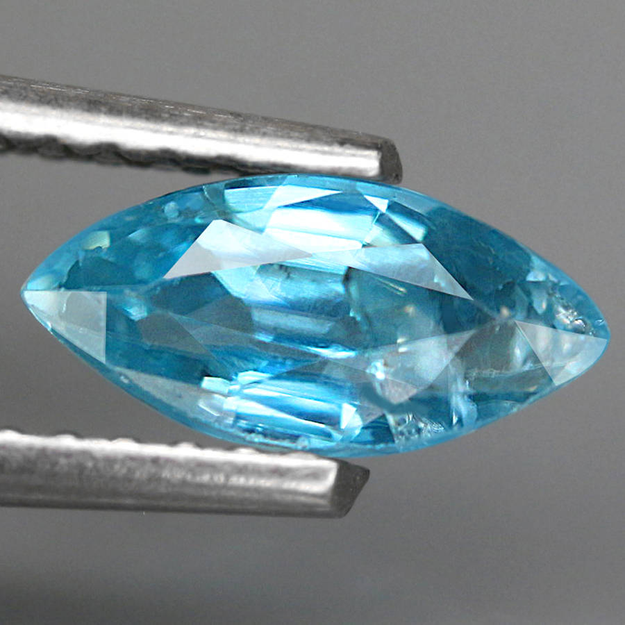 Zircon - 0.91Ct. Zircon Blue Marquise Only Heated Cambodia Gem Ultra Lustrous Ravishing! was ...