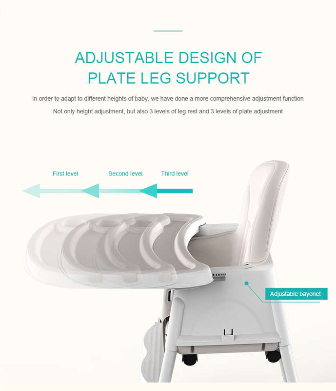 High Chairs & Booster Seats - Beige High Chair PVC Leather with ...