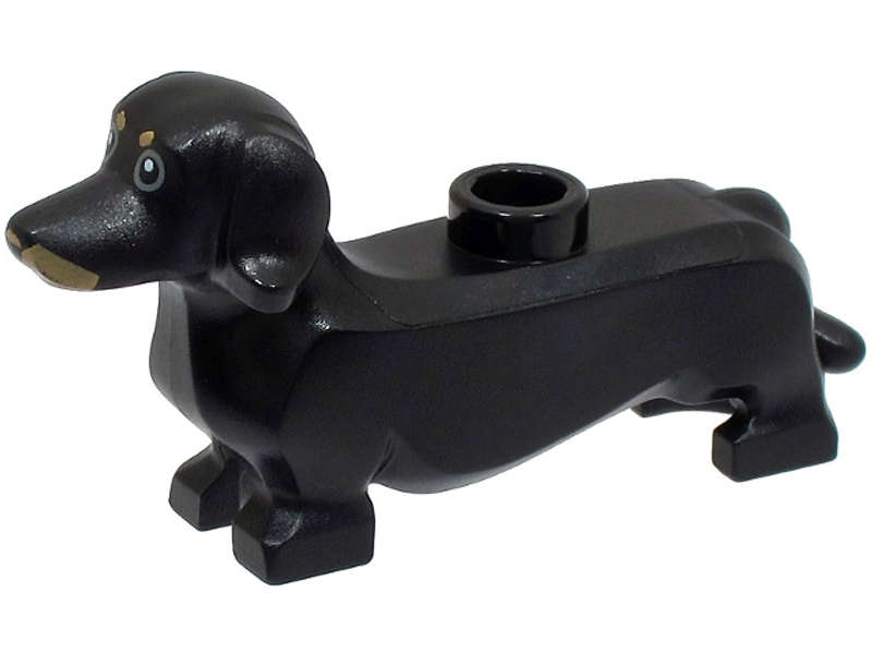 LEGO Basic Bricks - Lego NEW - Dog Dachshund with Black Eyes and Nose ...