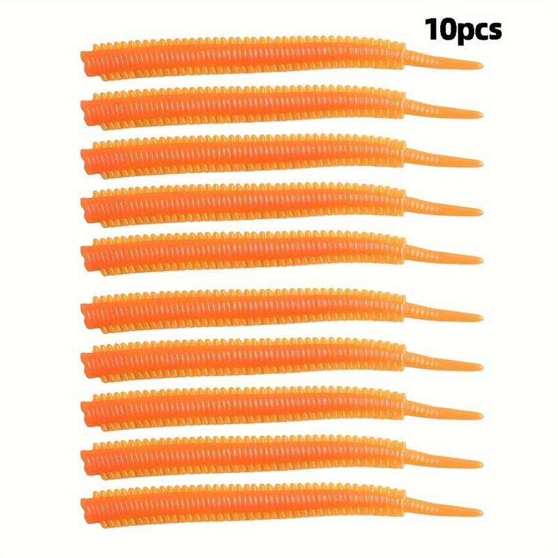 Other Fishing - 10pcs Turiou Realistic Red Worm Soft Lures 8cm Floating ...