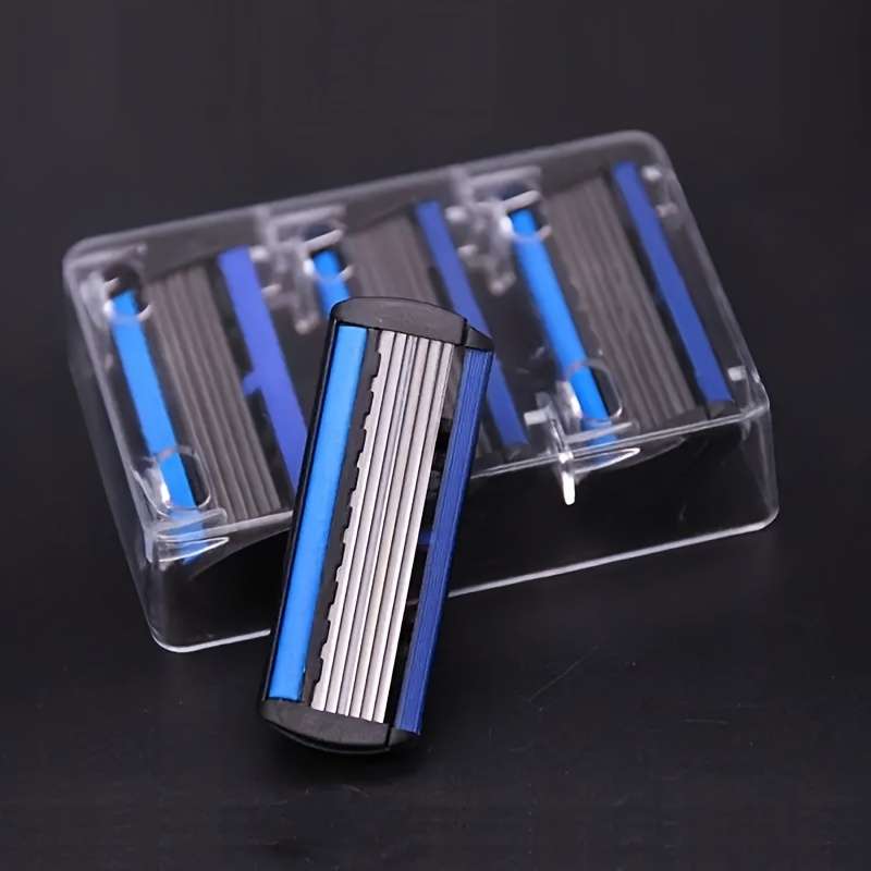 Razor Blades - Premium 6-Layer Razor Blades with Metal Stand ...