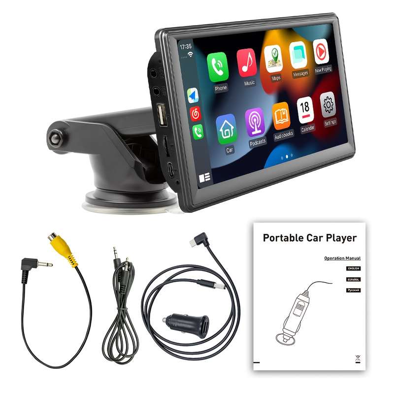 In-Car Entertainment - 7" Wireless CarPlay Android Auto touch HD screen ...