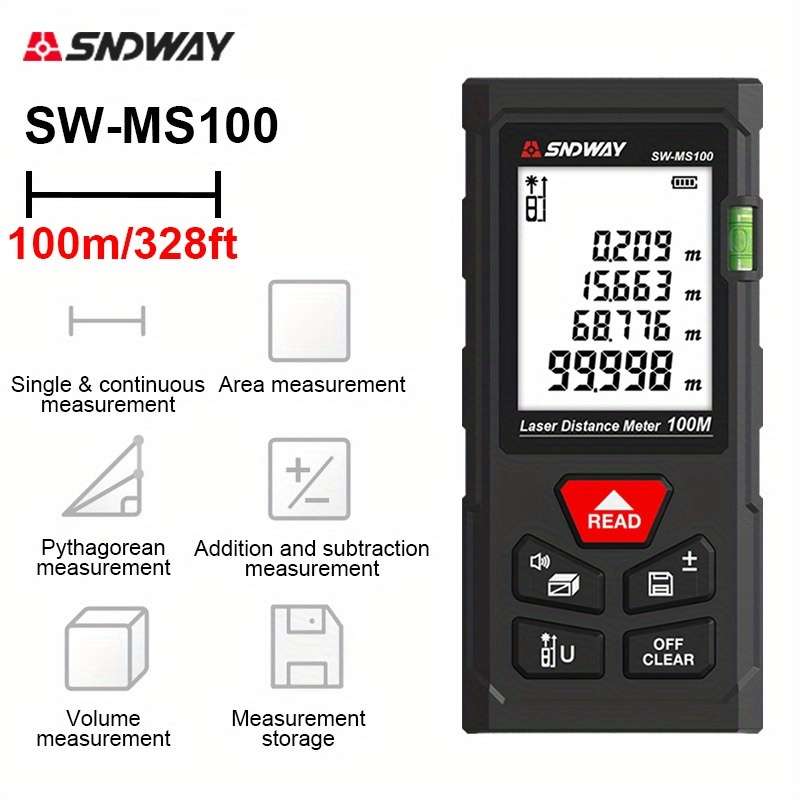 Measuring & Levelling - SNDWAY 100M High Precision Laser Measuring Tool ...