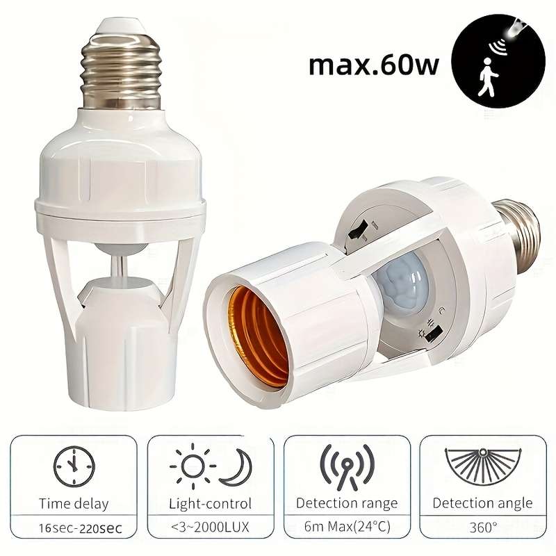 Light Bulbs - 1pc 360 Degrees PIR Human Induction Motion Sensor LED ...