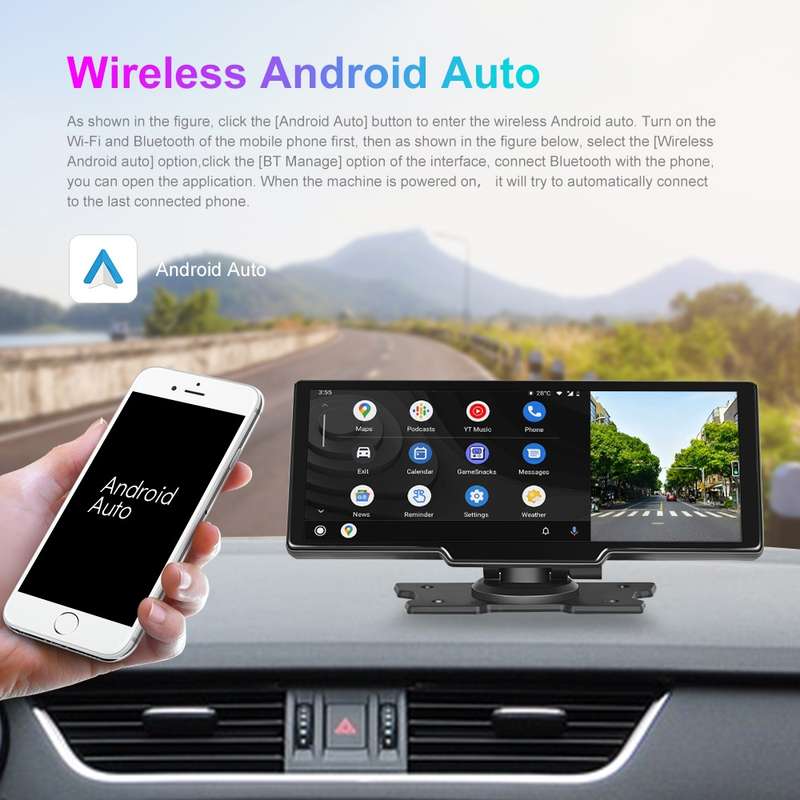 In-Car Entertainment - Car 10.26 Inch Portable Wireless CarPlay Display ...