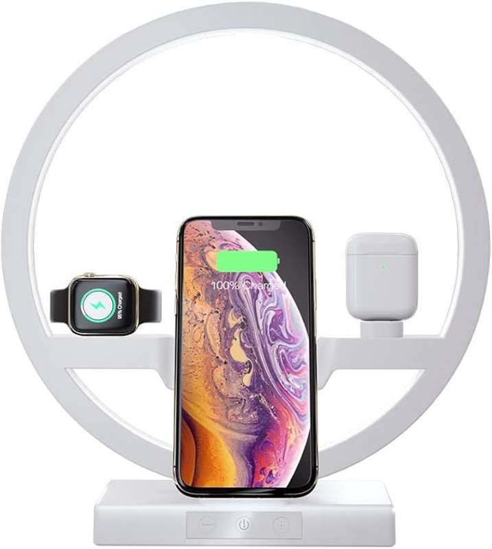 Desk Lamps - LARGE & AWESOME Multifunction 4 in 1 Wireless QI Charging ...