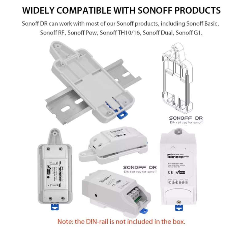 Smart Switches - Sonoff DIN Rail Adapter | Install Smart devices into ...