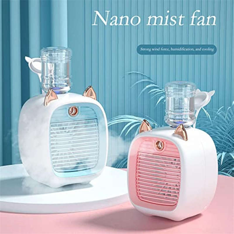 Fans 3 Speed Rechargeable Mini Evaporative Air Cooler With Water