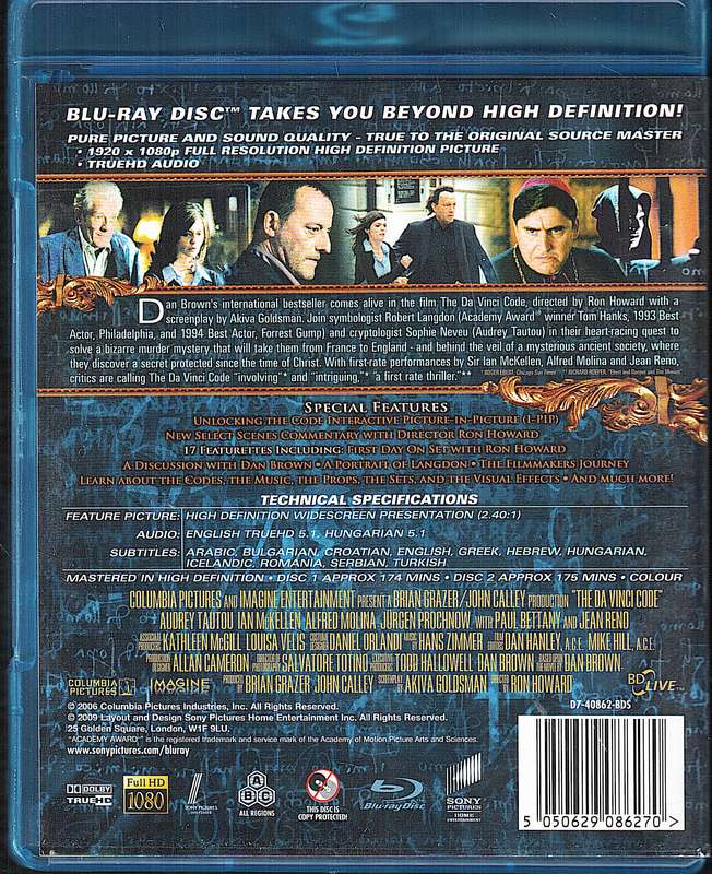 Movies - The Da Vinci Code [EXTENDED CUT, 2 DISCS] [Blu-ray] for sale in Bellville (ID:640816469)