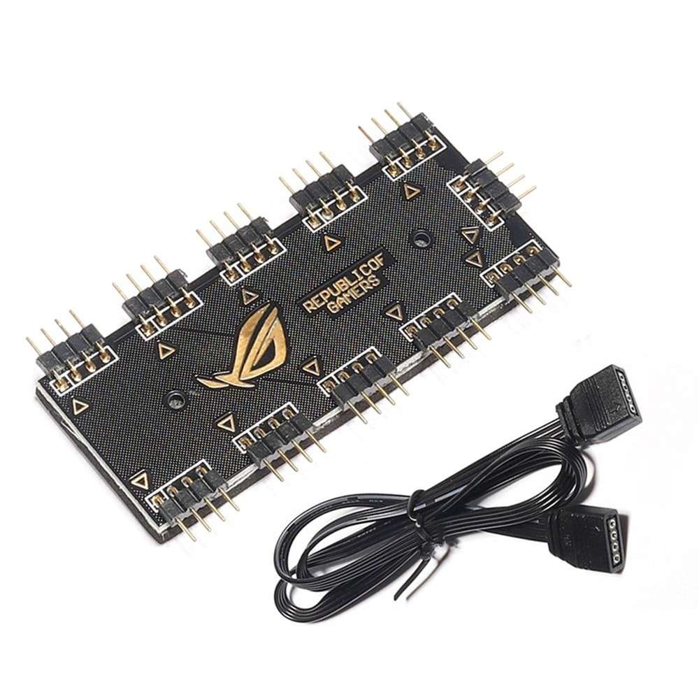 Case Fans - 10-Channel RGB Hub 12V 4Pin AURA Synchronous Motherboard ...