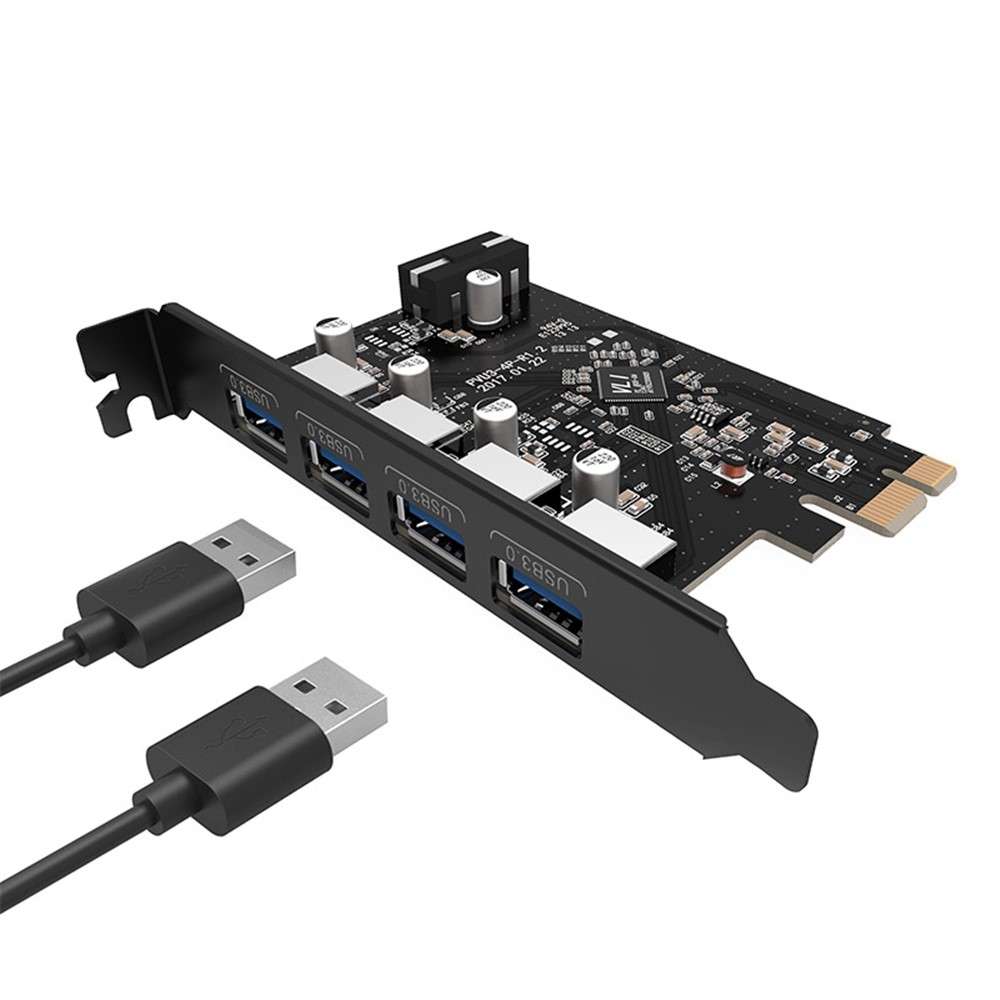 Interface Cards & Controllers - ORICO 4 Port USB 3.0 Hub PCI-Express ...