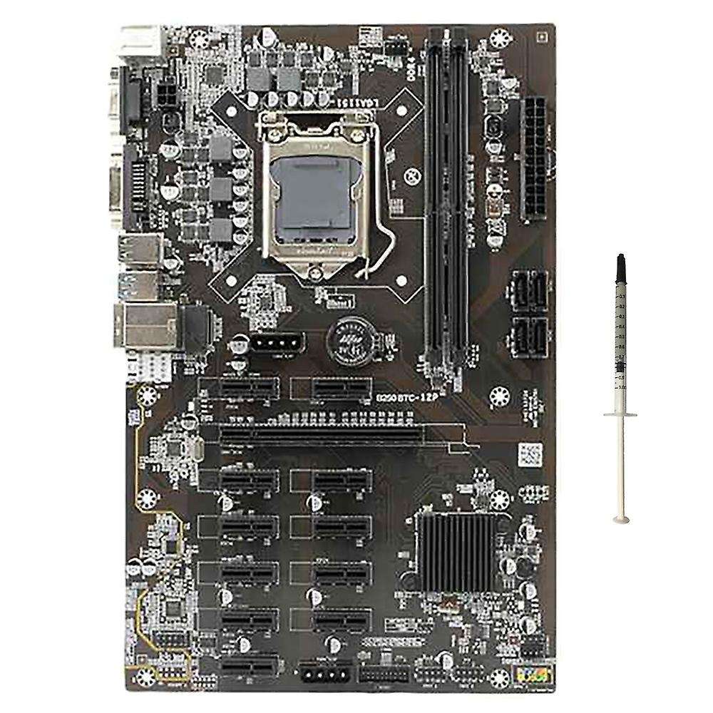 Other Electronics - B250 Btc Mining Motherboard with Cpu Thermal 12 Pci-e Graphics Card for sale ...