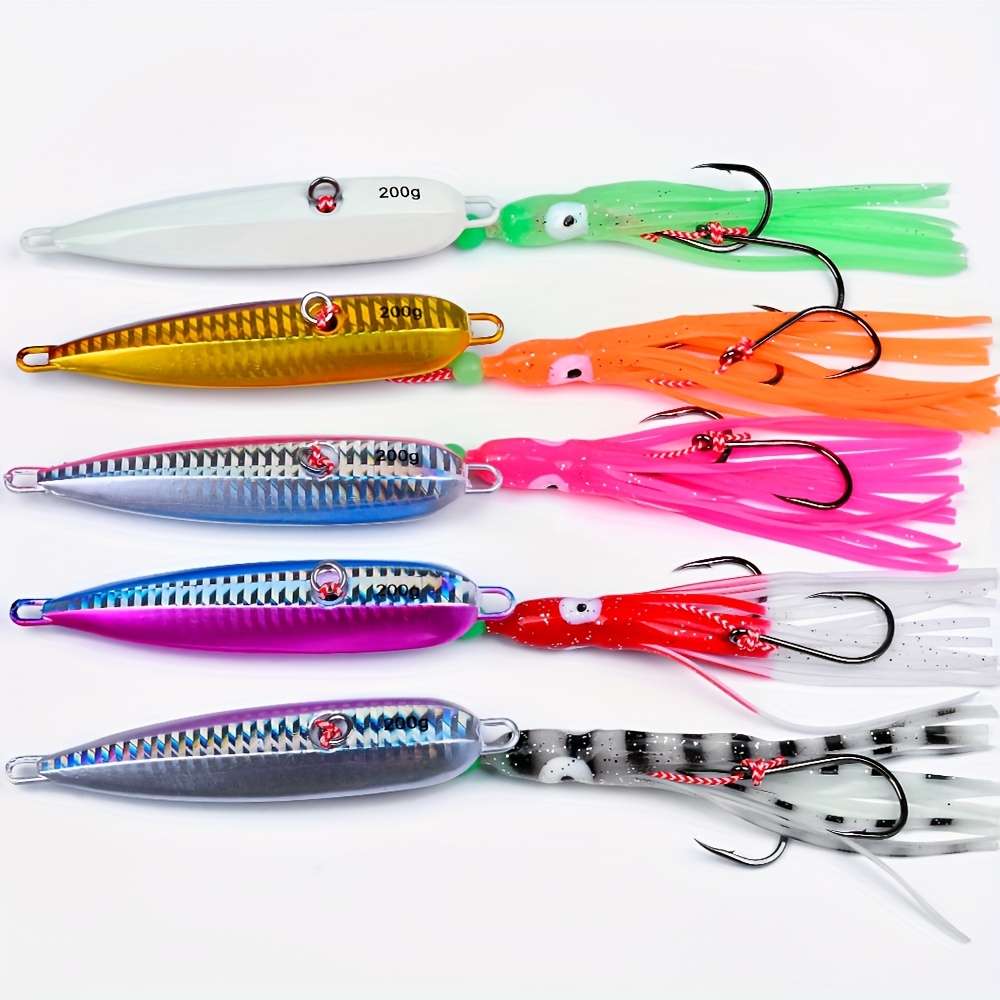 Other Fishing - 1pc 80g Glow-in-the-Dark Slow Pitch Jigging Lure with ...