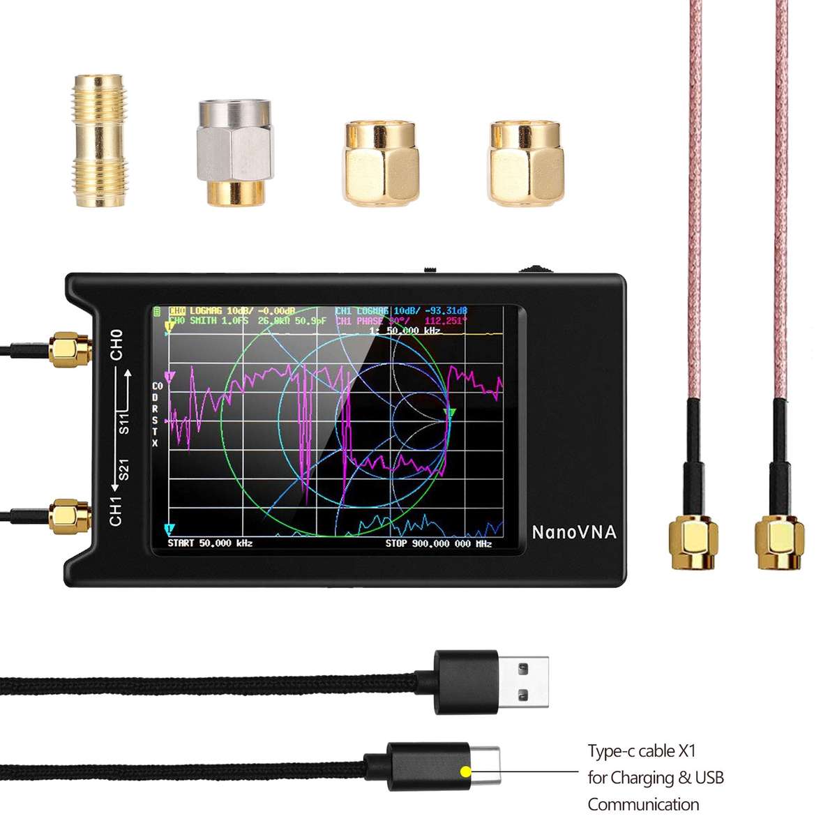 Other Testing Equipment - NanoVNA-H4 4 Inch Full View LCD Screen 50Khz ...