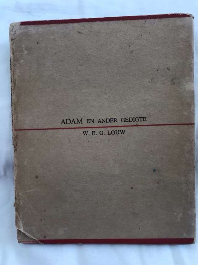 Africana Books - Adam en ander gedigte - W.E.G.Louw for sale in South ...