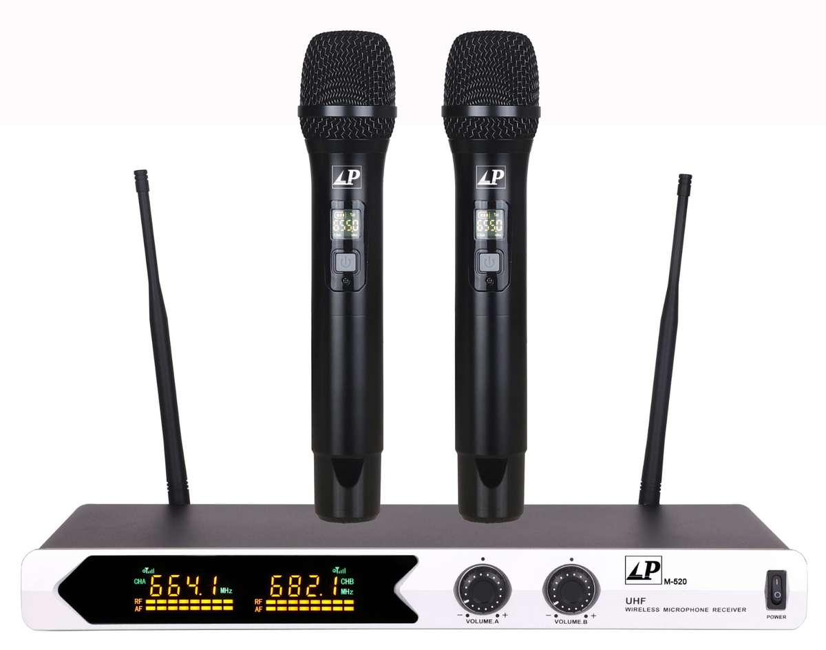 Wireless Microphones - LANE Pro M520 - Dual Wireless Microphone System ...