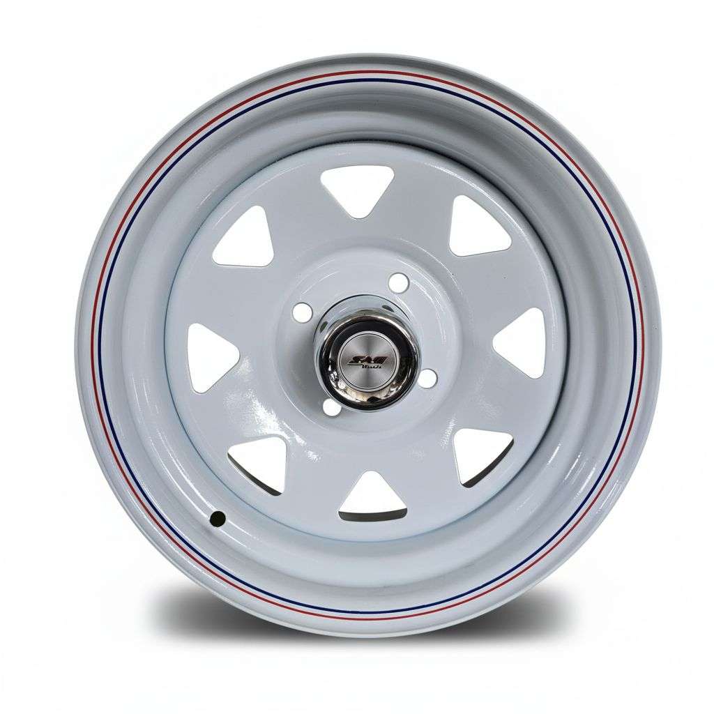 Mags & Wheels - 14 Inch Steel Mag Wheel Rims 14*7J 4 Hole - White with ...