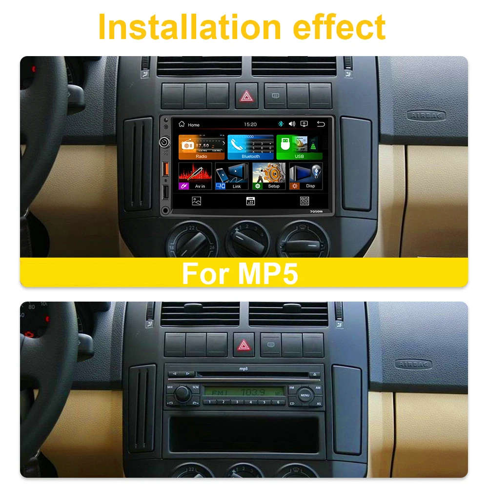 Car Radios - 2 Din Car Radio MP5 Player Touch Bluetooth USB FM ...