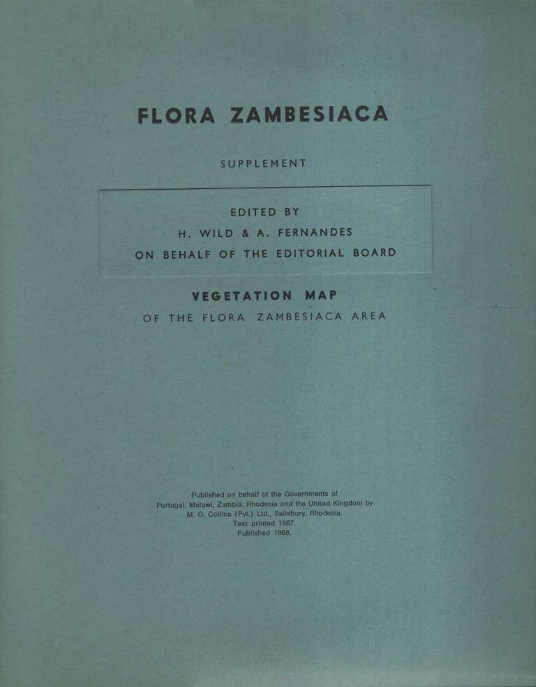 Cricket - Flora Zambesiaca Supplement. Vegitation Map of the Flora ...