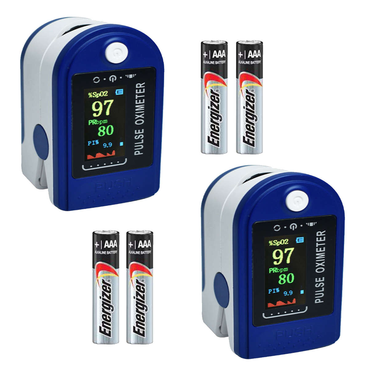 Oximeters - Oximeter Multi Colour Screen Oxymeter Fingertip Oxygen and ...