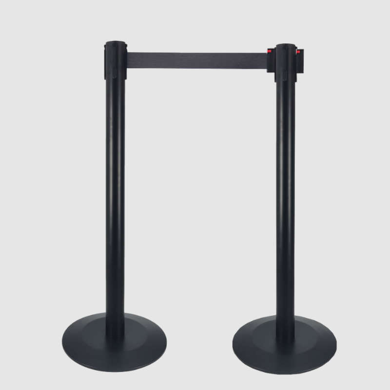 Piping & Tubes - Casted Iron Heavy Base Black Queue Barrier With 3m ...