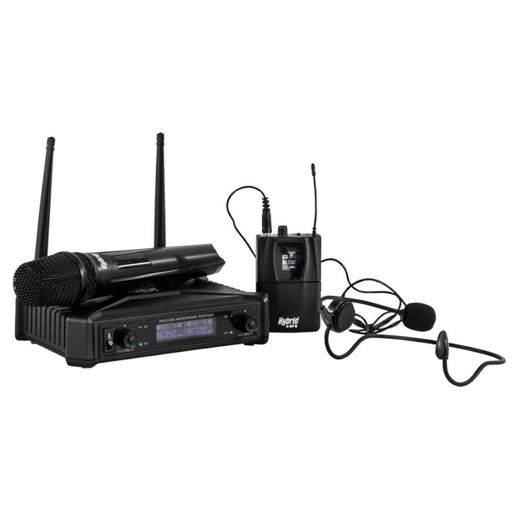 Wireless Microphones - Hybrid U-DF Dual Handheld & Headset Wireless Mic ...