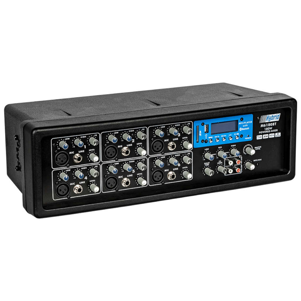 DJ Mixers - Hybrid M6180BT 6-Channeel Analogue Powered Mixer for sale ...