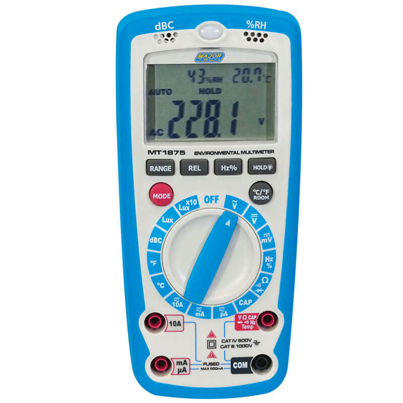 Test Equipment - MAJOR-TECH - 6-in-1 Environmental Multimeter, CAT IV ...